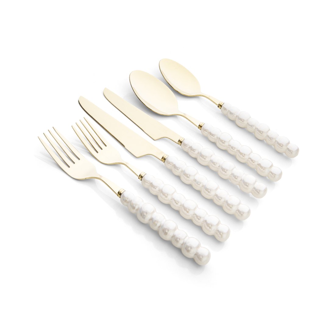 Conjunto de Talheres Copa e Cia 36 Peças Garbo Dots Champagne