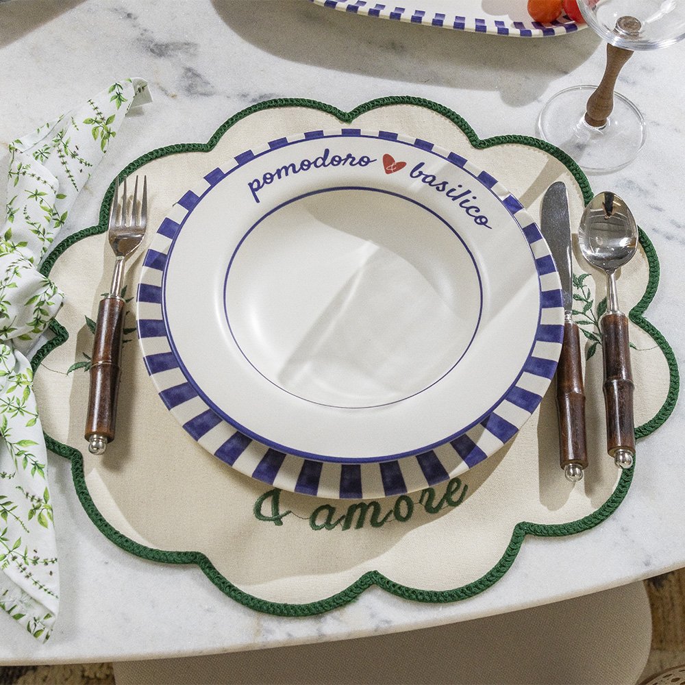 Prato Fundo Copa e Cia Aquarelle em Cerâmica Amore